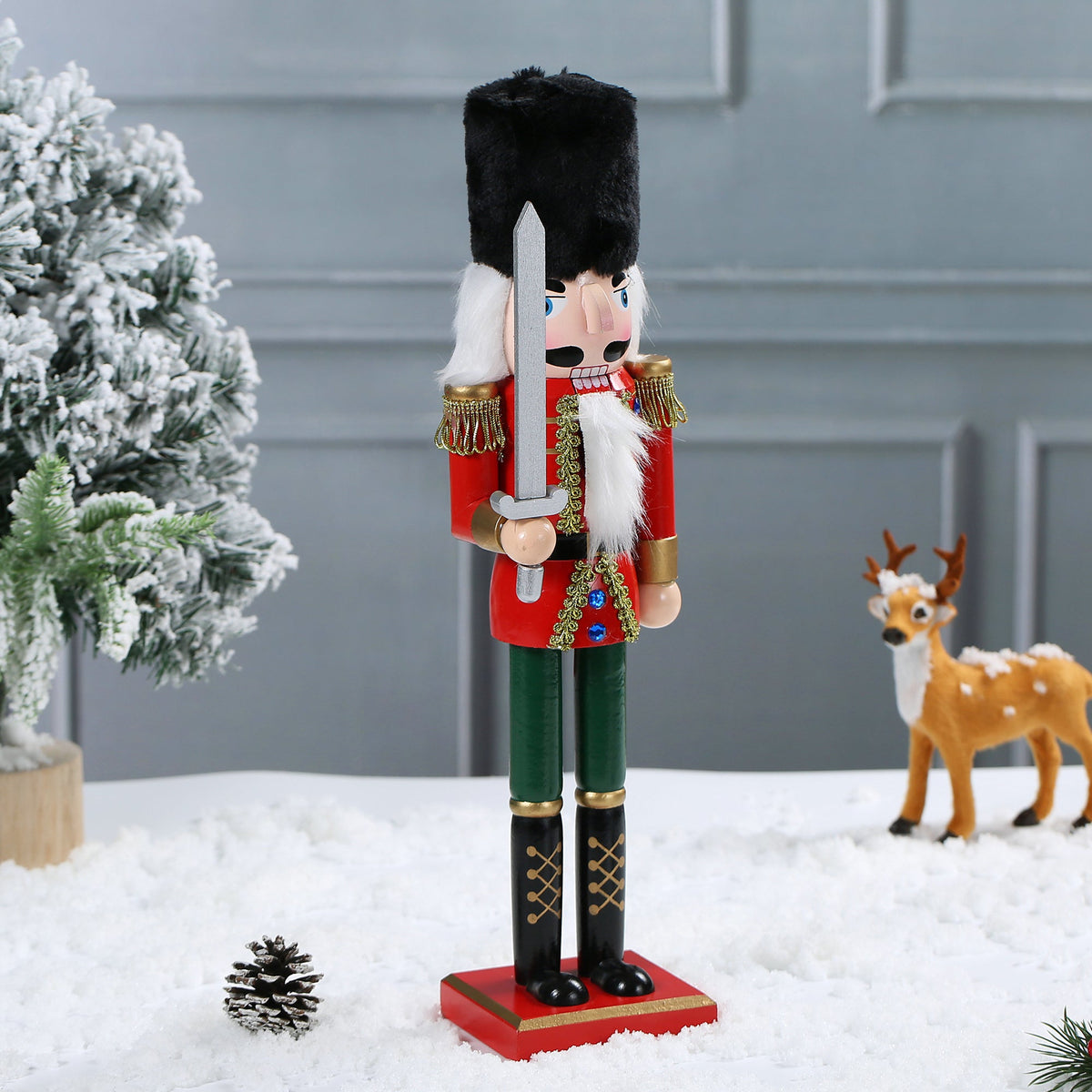 Wooden nutcracker decorations store