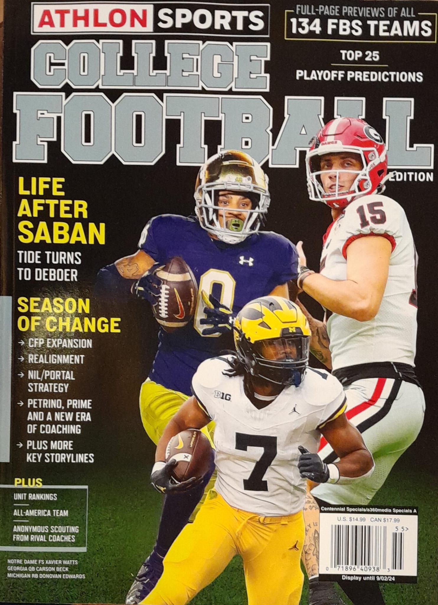 Find here Athlon Sports College Football Magazine