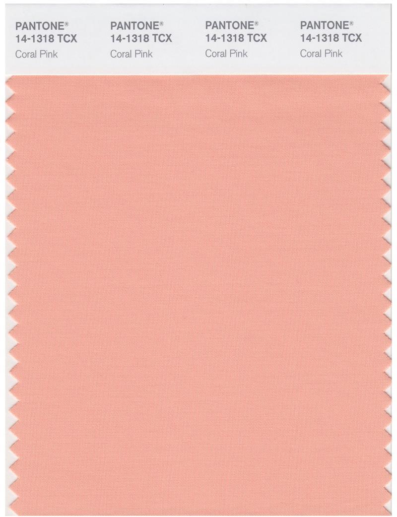 Pantone Smart 14-1318 TCX Color Swatch Card | Coral Pink | Magazine ...