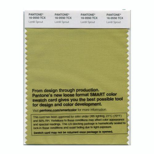 Pantone Smart 16-0550 TCX Color Swatch Card | Lentil Sprout | Magazine ...