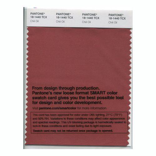 Pantone Smart 18-1440 TCX Color Swatch Card | Chili Oil | Magazine Cafe ...