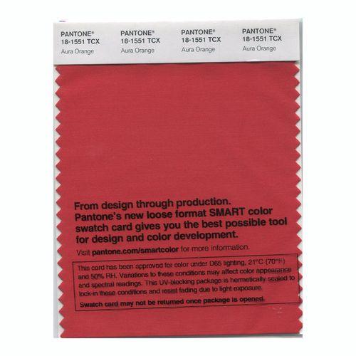Pantone Smart 18-1551 TCX Color Swatch Card | Aura Orange | Magazine ...