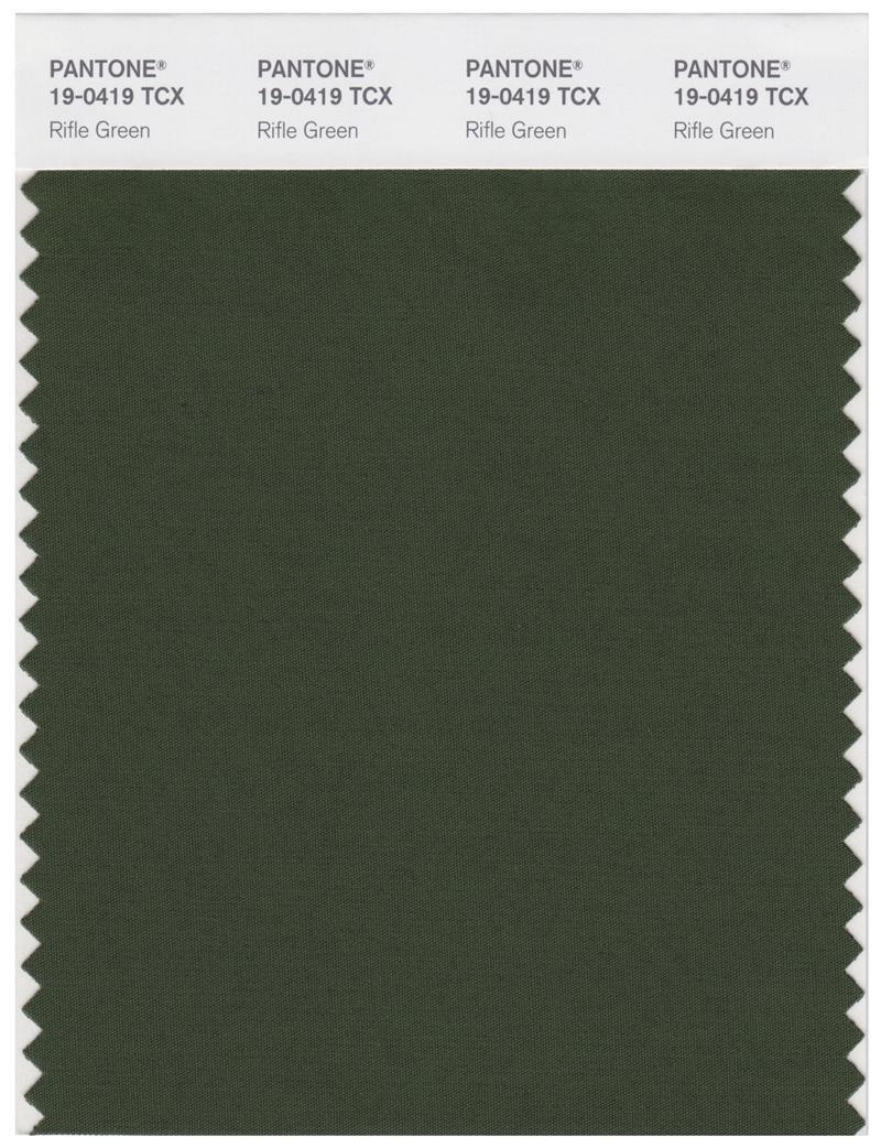 Pantone Smart 19-0419 TCX Color Swatch Card | Rifle Green | Magazine ...