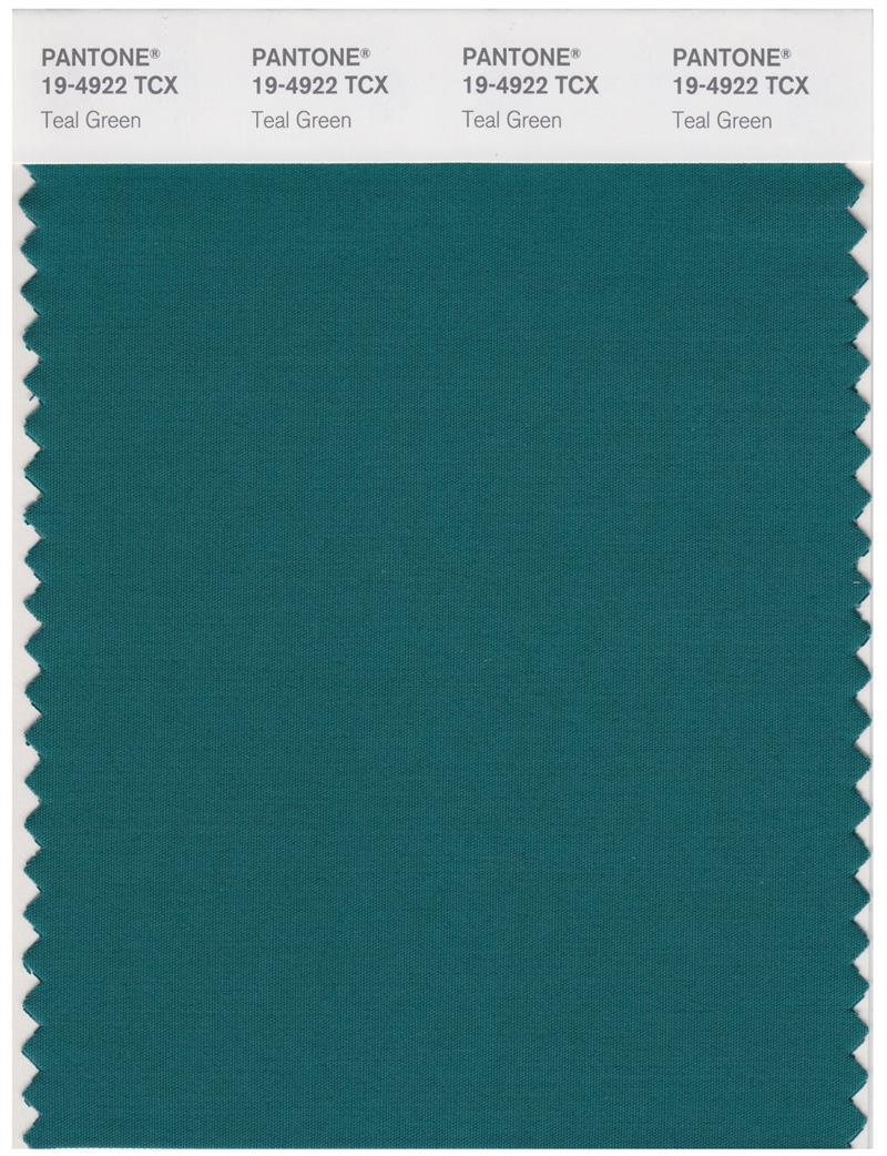 Pantone Smart 19-4922 TCX Color Swatch Card | Teal Green | Magazine ...