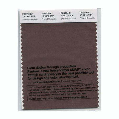 Pantone Smart 19-1215 TCX Color Swatch Card | Shaved Chocolate ...