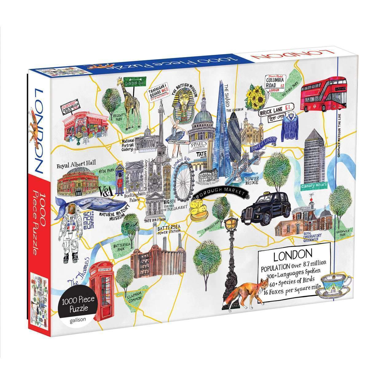 Buy London Map 1000 Piece Jigsaw Puzzle Gift From MagazineCafeStore, NY ...