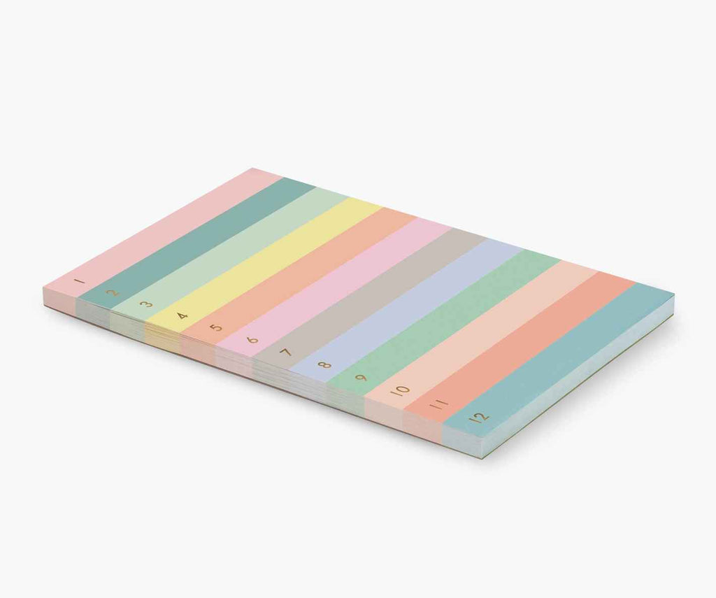 Numbered Color Block Memo Notepad